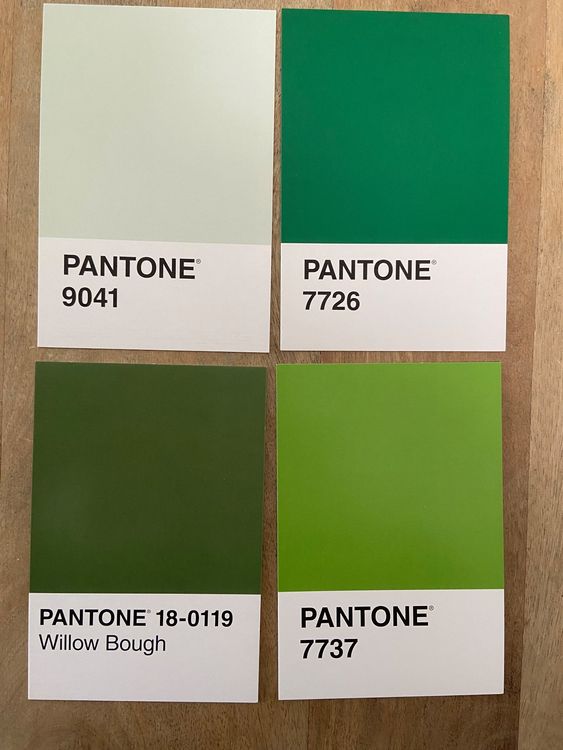 4 AK Karten Schreibkarten Pantone neu Postkarten (Neu (gemäss ...