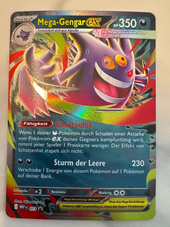 Mega Gengar ex MEP073 DE - Promo Chaos Rising Mega Tin (Neu (gemäss ...