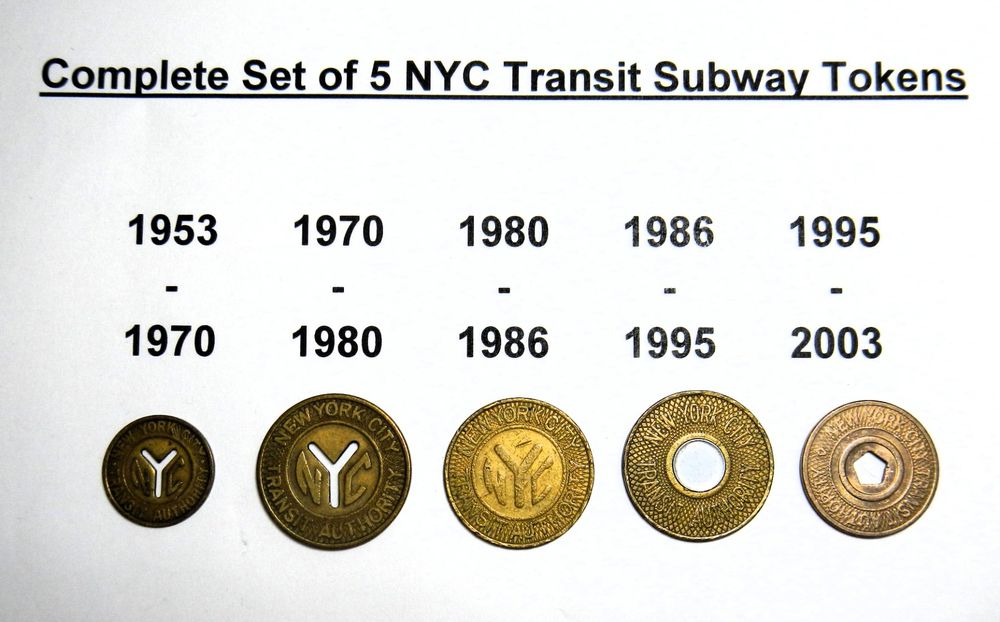 Old Complet Set of New York City Transit Subway Tokens (Gebraucht) in ...