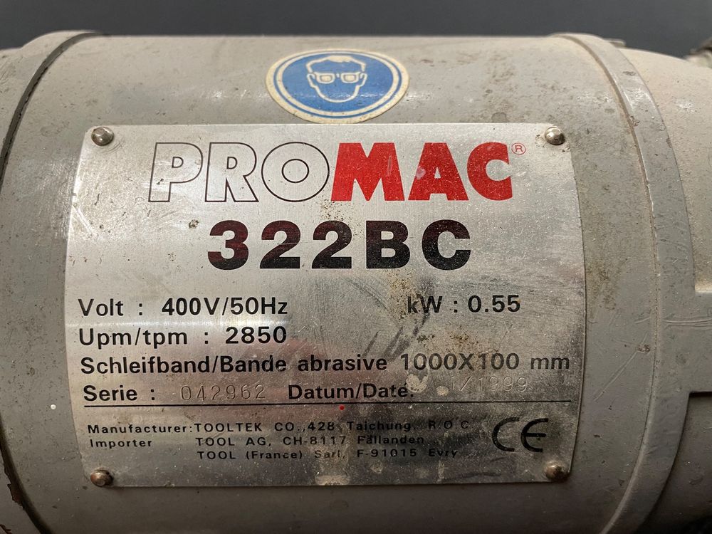 Bandschleifmaschine Pro Mac 322 BC (Gebraucht) in für CHF 299 – mit ...