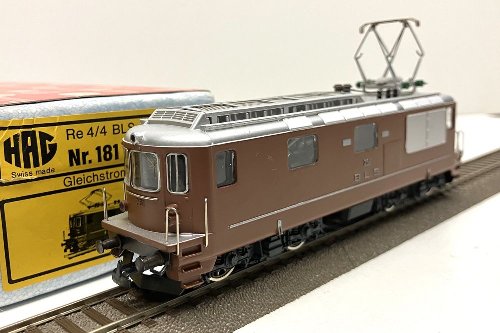 Hag 181= schöne ältere E-Lok Re 4/4 BLS 261 braun - Guss | Kaufen auf ...