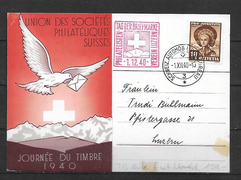 TB Karte 1940 f mit Automobilst. Kat: CHF 120.- (Gebraucht) in Basel für CHF 2 – mit Lieferung ...
