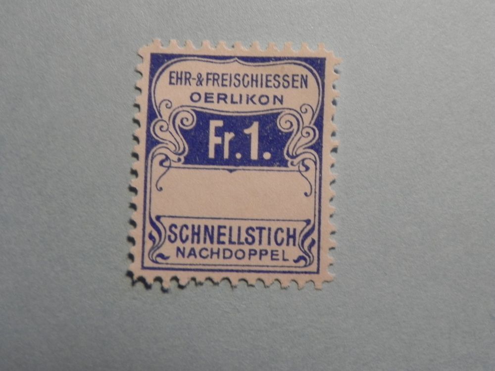 Vignette Jeton von Schützenfest Oerlikon ZH ca. Jahr 1900 (Gebraucht) in Siebnen für CHF 24 ...