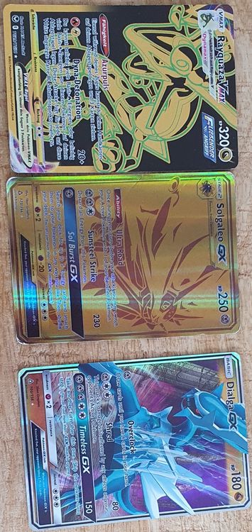 Seltene Pokemonkarten (GX Dialga, Solgaleo, Vmax Rayquaza) | Kaufen auf ...