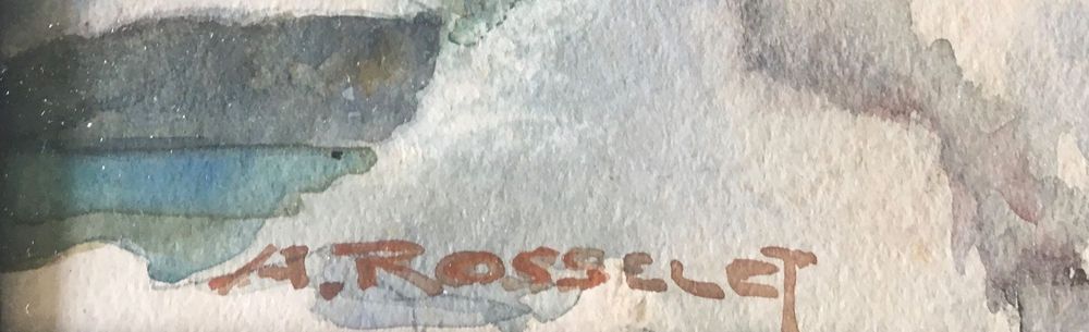 A. Rosselet, grosses Aquarell, Matterhorn, gerahmt, TOP! | Kaufen auf Ricardo