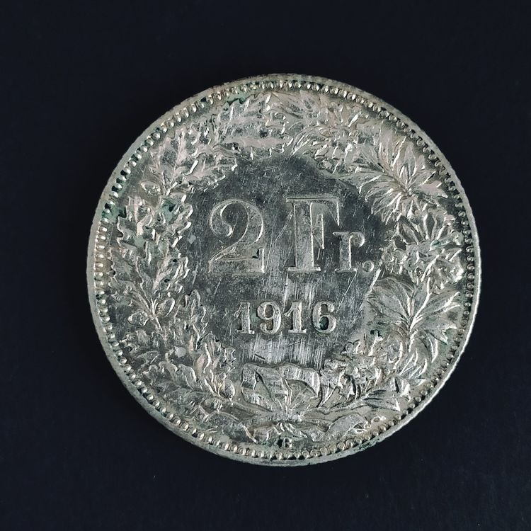 2 Franken Silbermünze 1916 (Gebraucht) in Eggenwil für CHF 7 – mit Lieferung auf Ricardo kaufen