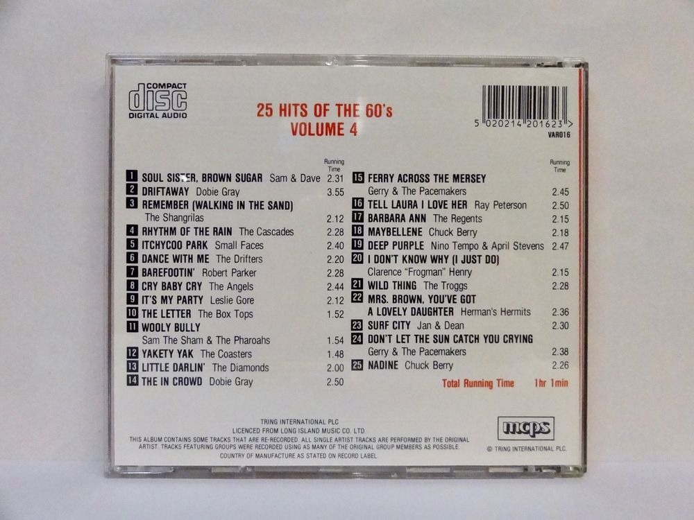4 CD SET 100 HITS OF THE SIXTIES (Neu (gemäss Beschreibung)) in Kerzers für CHF 25 – mit ...
