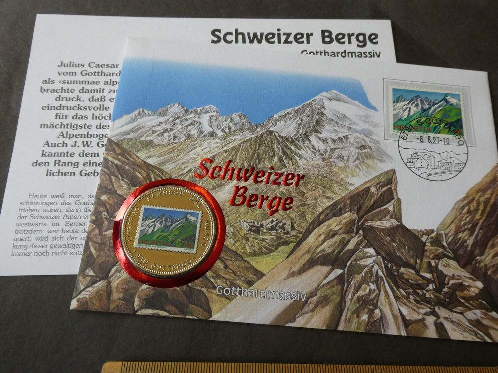 Gzinea Ecua 1996, Münzbrief - Schweizer Berge Gotthard | Kaufen auf Ricardo