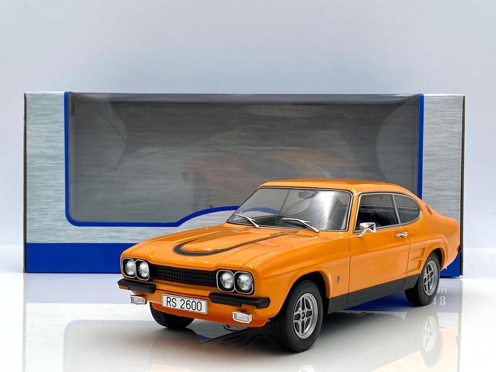 FORD CAPRI MK 1 RS 2600 ORANGE/SCHWARZ 1973 1:18 MCG (Neu und ...