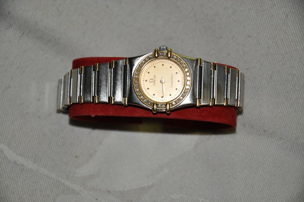 Omega Constellation Quartz Gold Stahl mit Diamanten (Gebraucht) in ...