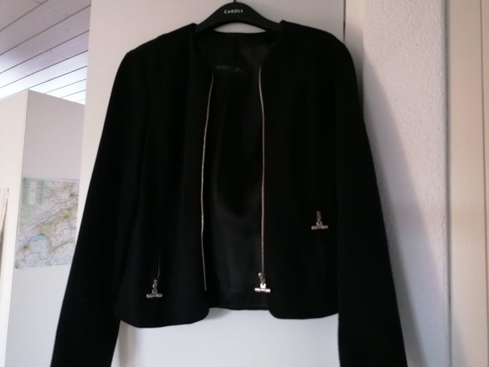 Jacke mit Rock Schwarz, Marc Cain, Rock Gr. 40, Jacke Gr. 38 (Gebraucht ...