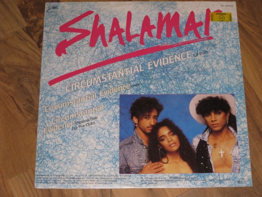 MAXI - SHALAMAR- CIRCUMSTANTIAL EVIDENCE (FARB. VINYL) (Gebraucht) in ...