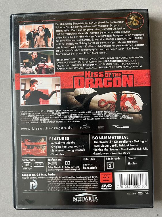 Kiss of the Dragon (2002) DVD 📀 Jet Li (Neu (gemäss Beschreibung)) in Sierre für CHF 12.95 – mit ...
