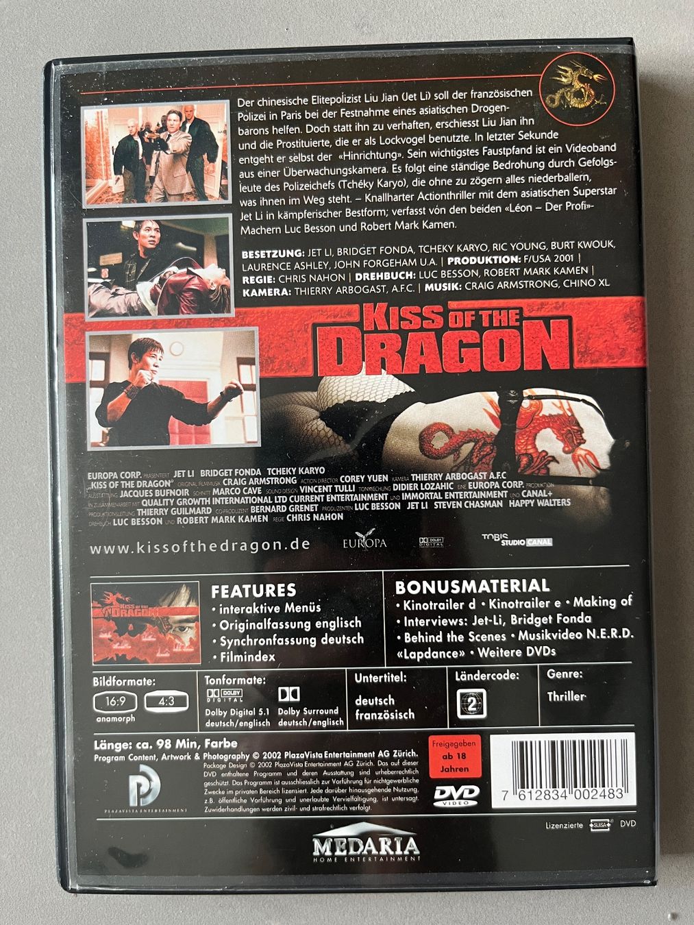 Kiss of the Dragon (2002) DVD 📀 Jet Li (Neu (gemäss Beschreibung)) in Sierre für CHF 12.95 – mit ...