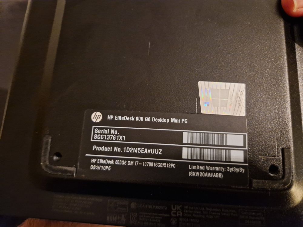 HP EliteDesk 800 G6 Desktop Mini PC 16GB/512GB WIFI-6 BT-5 (Gebraucht ...