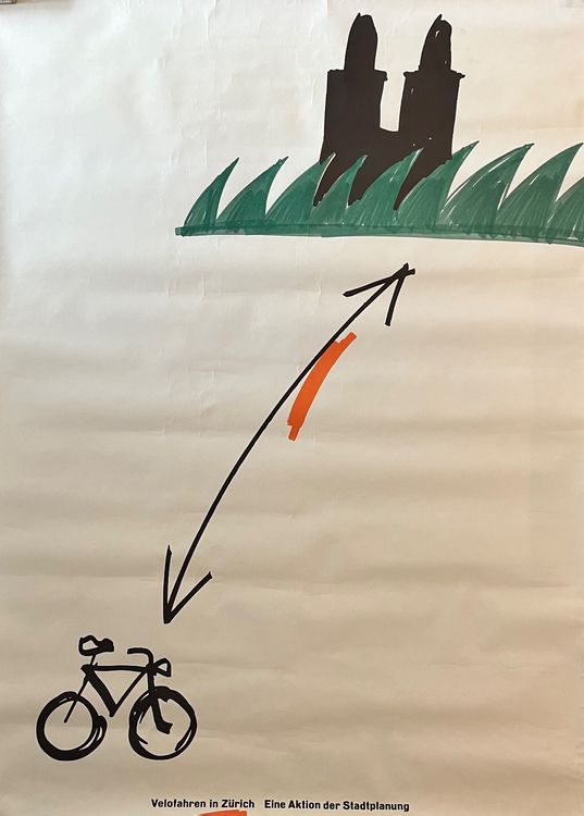 Velofahren in Zürich - Grosse Plakat | Kaufen auf Ricardo
