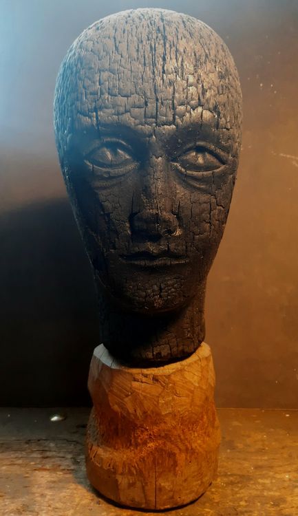 Skulptur Kopf aus Holz | Kaufen auf Ricardo