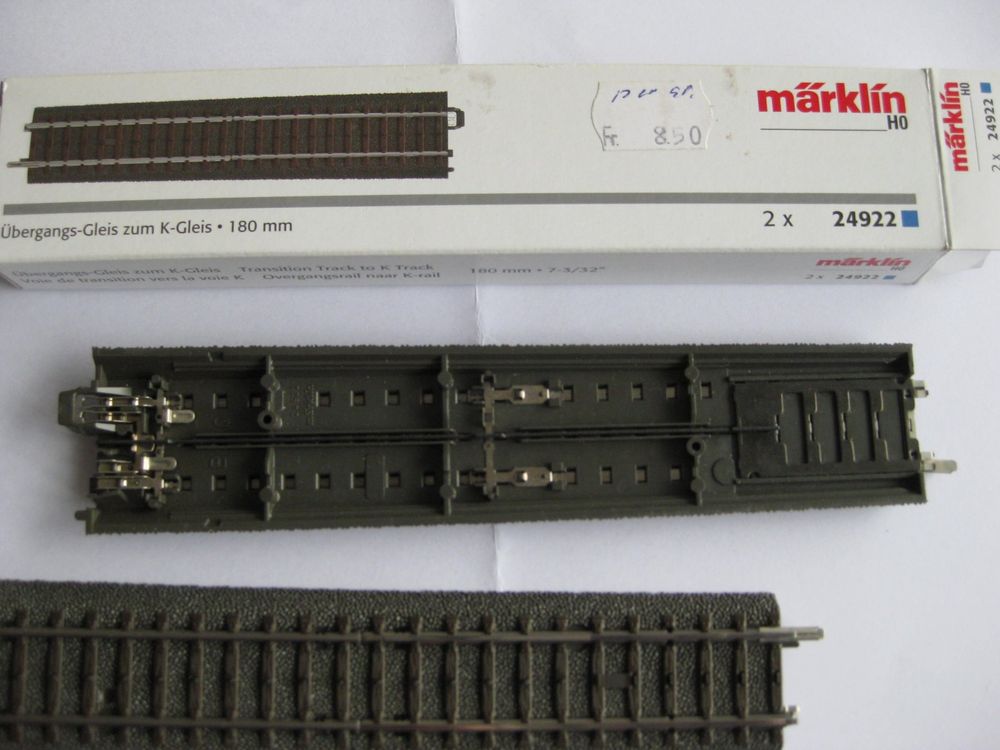 2 Stk. Übergangsgleis zum K-Gleis 24922 | Kaufen auf Ricardo