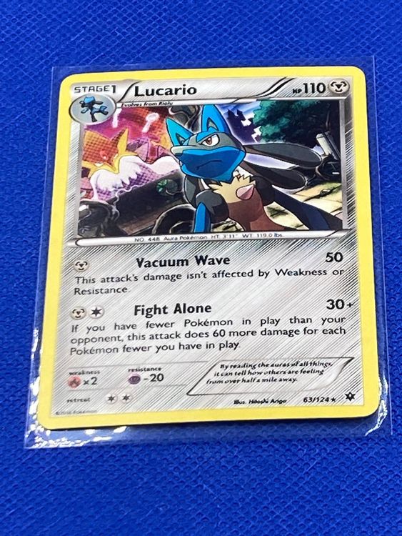 Pokemon XY Fates Collide Lucario 63 / 124 EN (Neu (gemäss Beschreibung ...