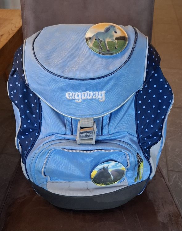 Ergobag Schulranzen Set Pferd Schulthek Mädchen blau (Gebraucht) in Eriswil für CHF 55 – nur ...