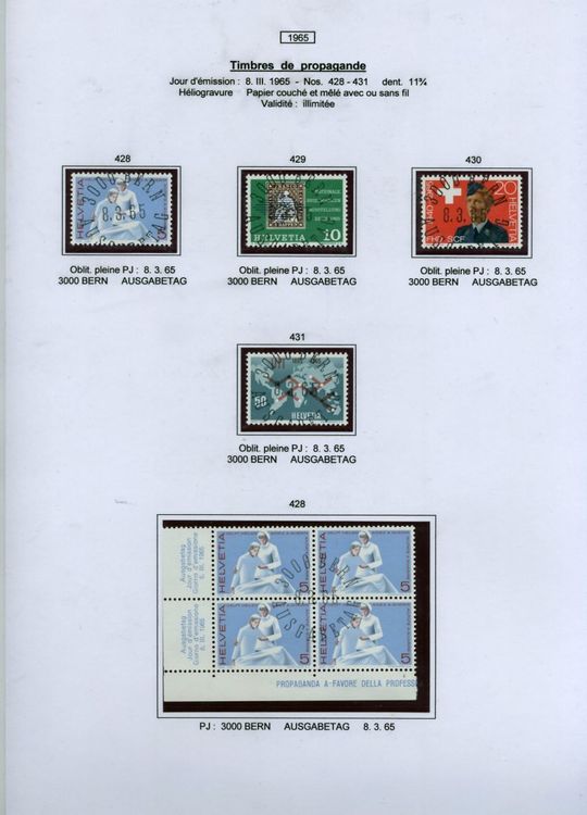 WERRBESERIE 1965 ET VOLL UND VB ERSTTAG LUXUS FR. 33.00 | Kaufen auf Ricardo