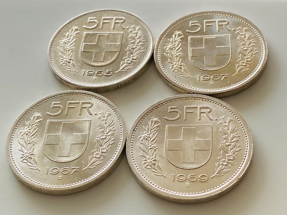 Lot 4 x 5 Franken SILBER unz - stgl ++ TOP Fünfliber SCHWEIZ | Kaufen auf Ricardo