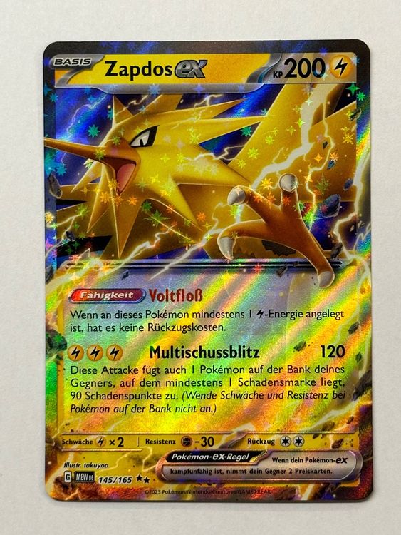 Zapdos-ex 145/165 - Pokemon 151 MEW - Deutsch | Kaufen auf Ricardo