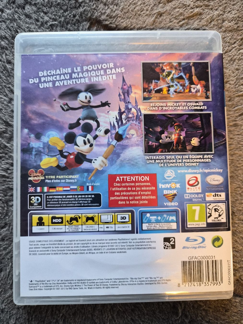 Jeu PS3 Epic Mickey : Le Retour des Héros (D'occasion) à La Joux FR ...
