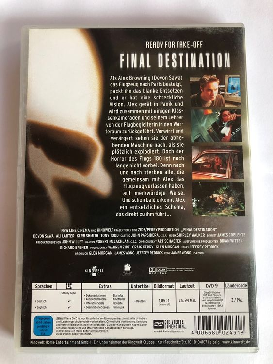 Final Destination DVD (Gebraucht) in Kestenholz für CHF 2 – mit ...