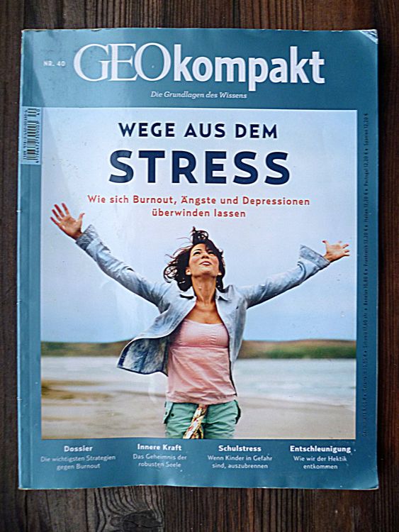 Zeitschrift GEO kompakt Burnout: Neue Wege aus dem Stress | Kaufen auf ...