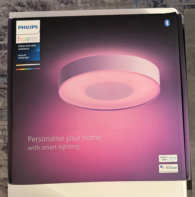 Philips Hue White & Col. Amb. Infuse Deckenleuchte M weiss | Kaufen auf ...