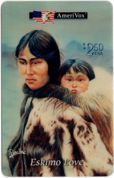 Eskimo Love - ungebrauchte AmeriVox Telefonkarte (Neu (gemäss ...