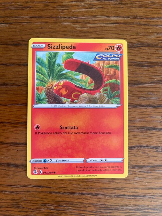 Carte Pokemon Sizzlipede - Fusion Strike - IT (Gebraucht) in Vernayaz für CHF 1 – mit Lieferung ...