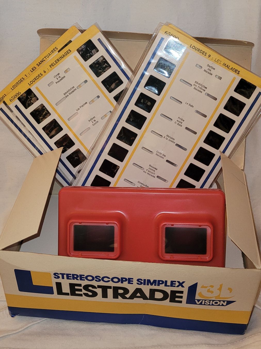 Stereoscope SIMPLEX LESTRADE 3D Vision ,4 cartes sur Lourdes (Neuf ...