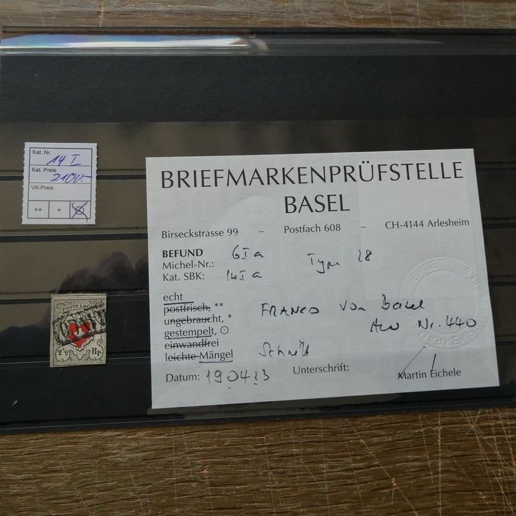 POSTE LOCALE 14 Ia mit BEFUND Kat. Fr. 2100.- siehe Blider (Gebraucht) in Egliswil für CHF 110 ...