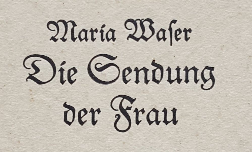Maria Waser: Die Sendung der Frau (SAFFA 1928 in Bern) (Gebraucht) in ...