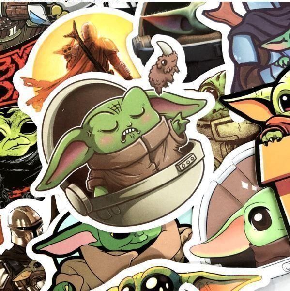 Stickerset Baby Yoda Joda Star Wars Disney+ Jedi Grogu DVD (Neu und ...
