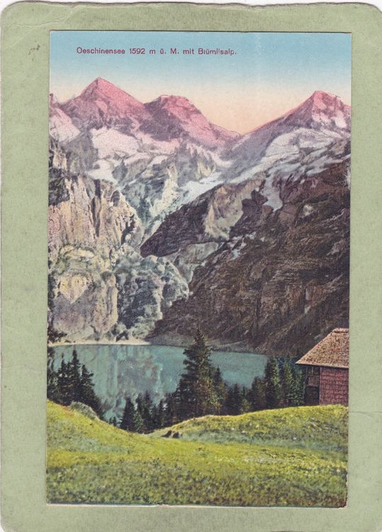 Oeschinensee mit Blümlisalp 1925 (Gebraucht) in Herisau für CHF 1 – mit Lieferung auf Ricardo kaufen