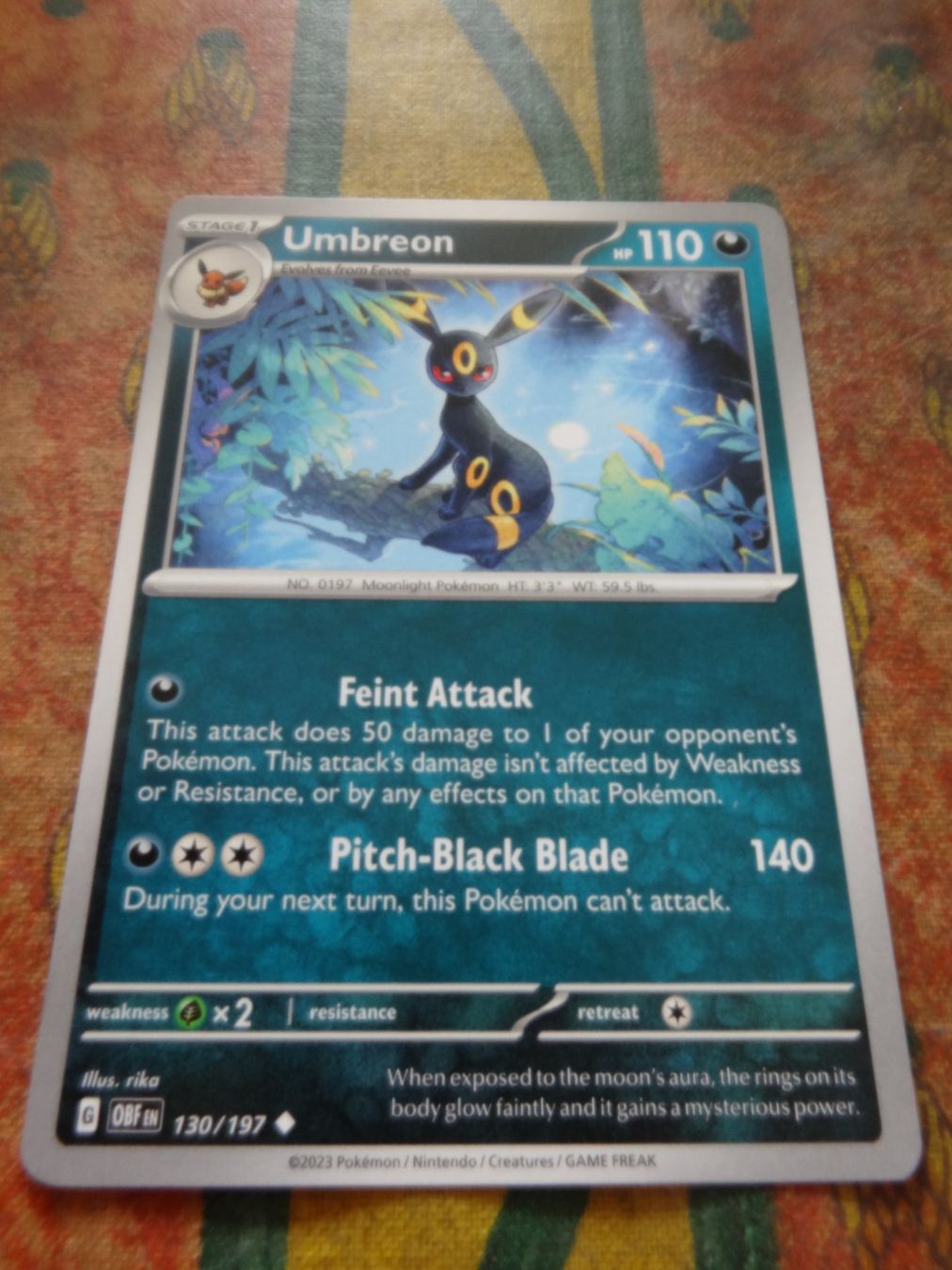 POKEMON Umbreon G OBF EN 130/197 HP110 2023 (D'occasion) à Romanel-sur ...