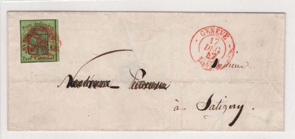 GENF 1846; Grosser Adler Brief; SBK Nr. 6; gepr. MARCHAND (Gebraucht ...