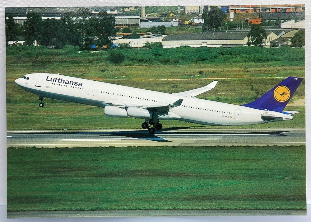 Postcard Airbus A340-311 Lufthansa (Gebraucht) in Lugano für CHF 0.8 ...