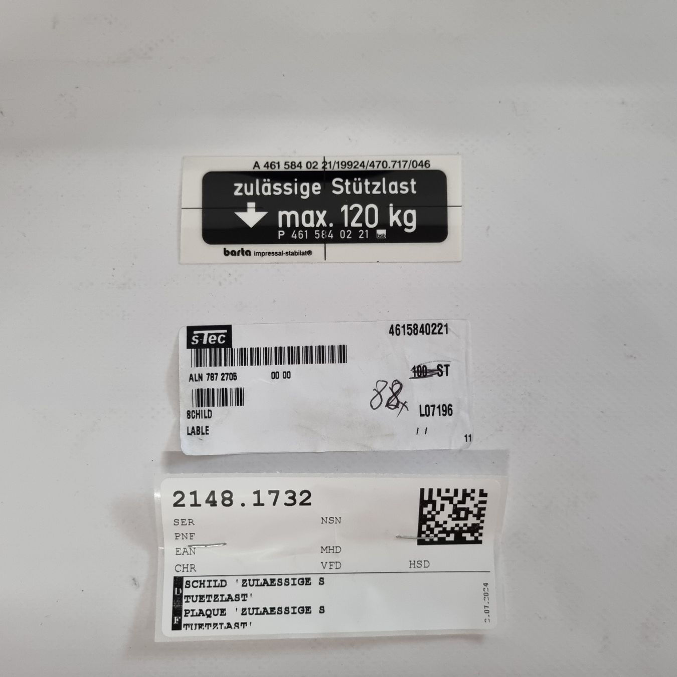 SCHILD ZULAESSIGE STUETZLAST Puch 230 G Militär für Sammler (Neu und ...
