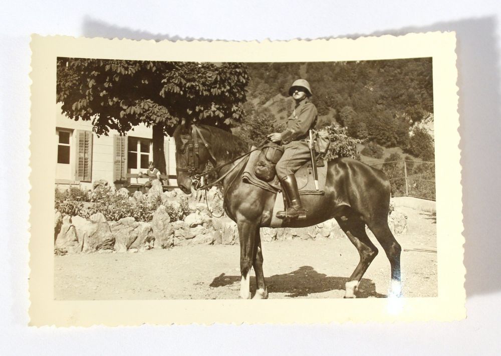 Altes kleines Foto Militär Soldat Kavallerie Gevaert Ridax (Gebraucht ...