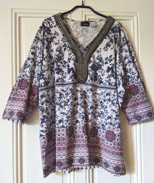 LAURA KENT : Shirt-tunique imprimé, col "ruban de métal" 50 (Neu ...