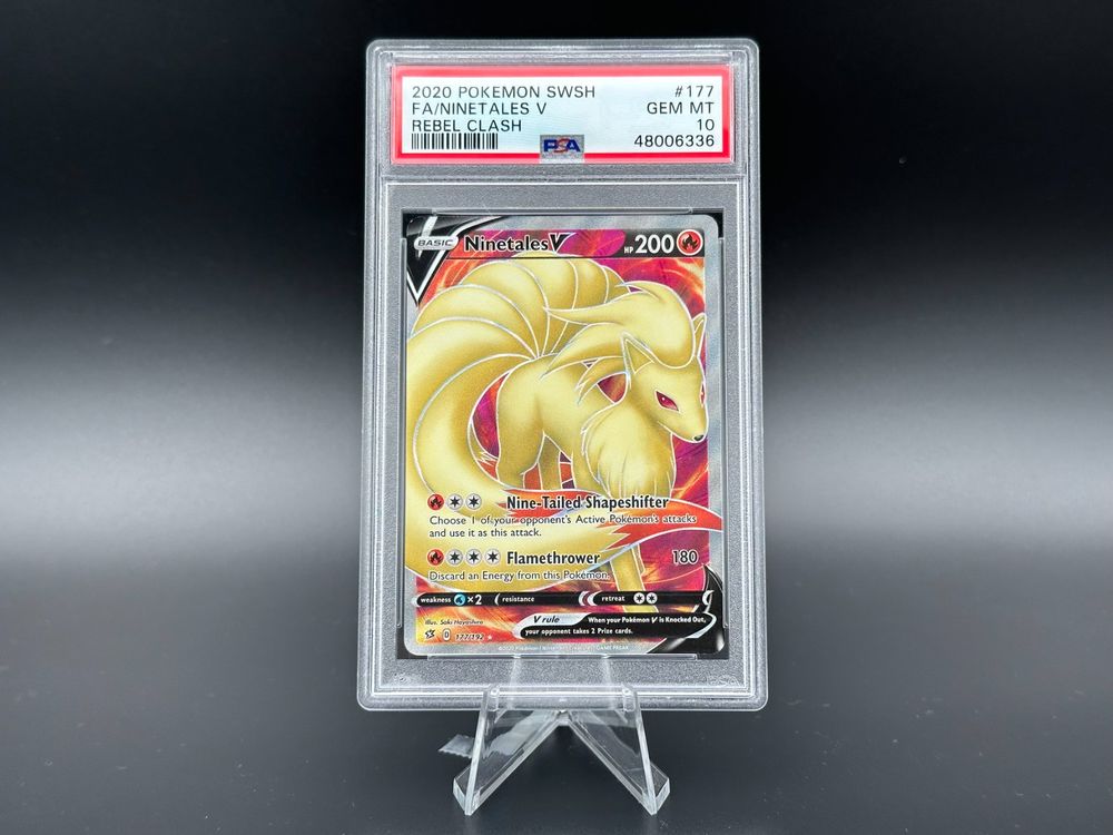 Ninetales V Fullart SWSH Rebel Clash PSA 10 ab 1.- (Gebraucht) in ...