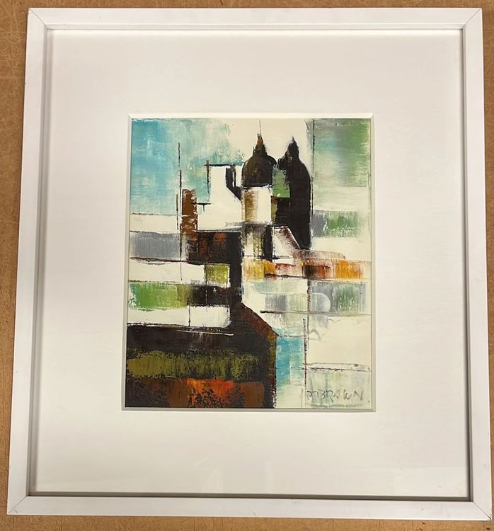 Gemälde kubistische Landschaft, signiert Brawn (ID M22) (Gebraucht) in Gelterfingen für CHF 1 ...