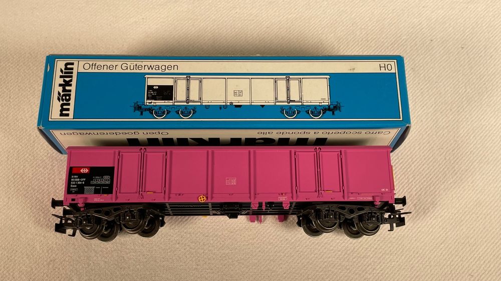 Märklin 4718 - SBB Eaos Hochbordwagen pink (Gebraucht) in Volketswil ...