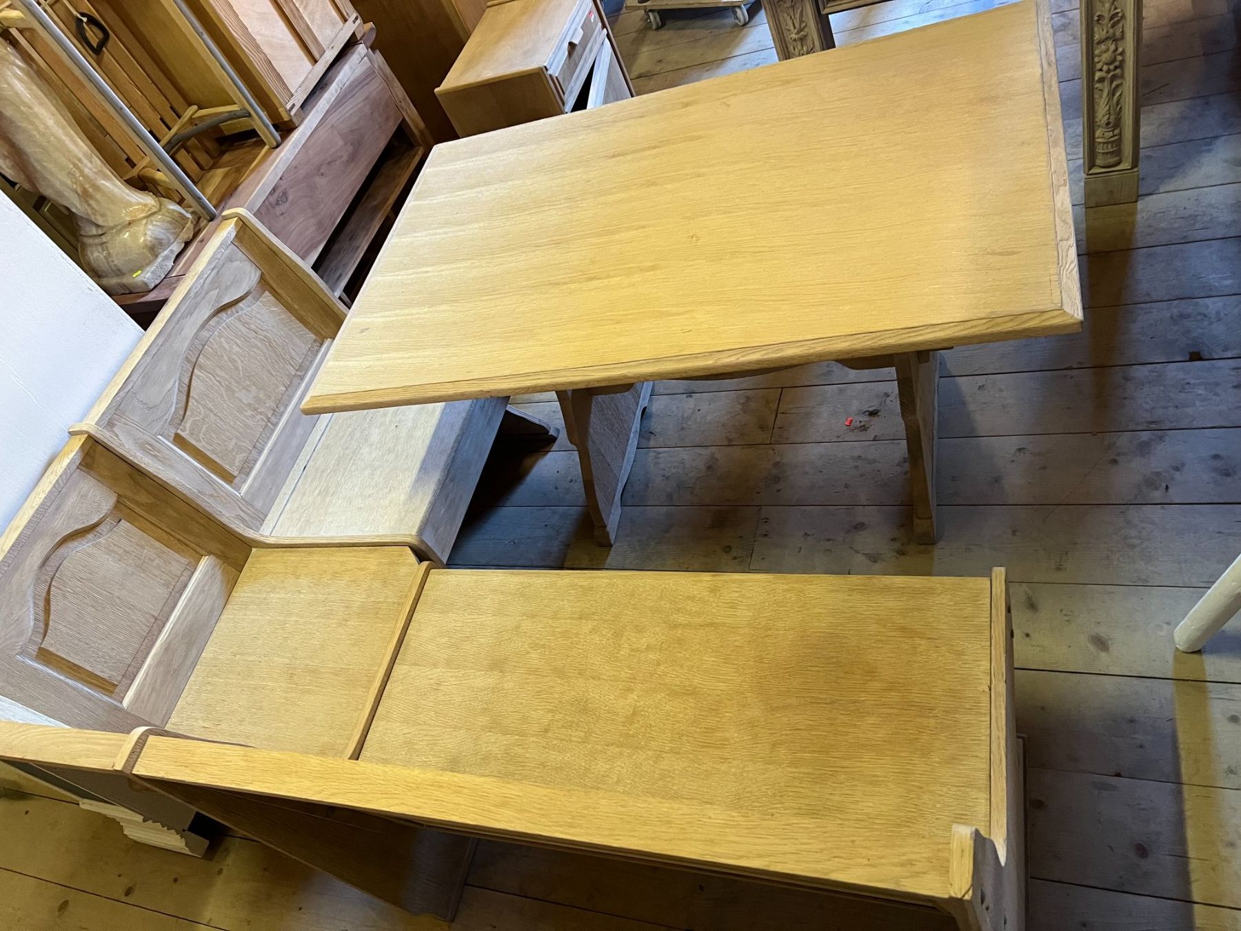 ART 995-H Table et banc d'angle chêne sablé (Gebraucht) in Pont-La ...