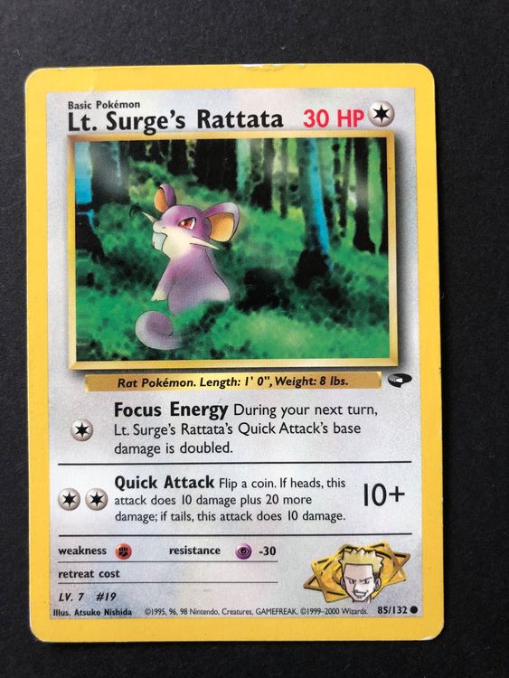 Gym Challenge EN Lt. Surge's Rattata 85/132 Wizards Pokemon | Kaufen ...