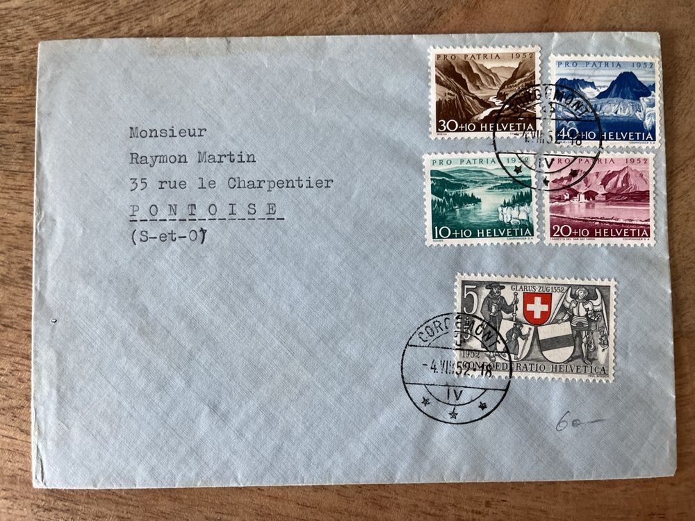 1952 Pro Patria Série sur Lettre (Gebraucht) in Sottens für CHF 3 – mit Lieferung auf Ricardo kaufen